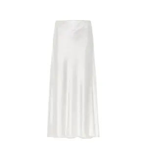 Galvan Valletta Satin Bridal Midi Skirt White
