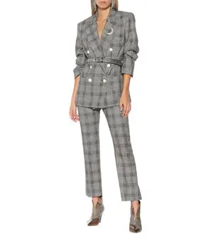 Isabel Marant Étoile Derys Checked Cotton And Wool Pants