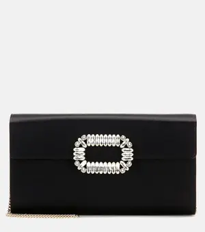 ROGER VIVIER Evening Envelope Satin Clutch