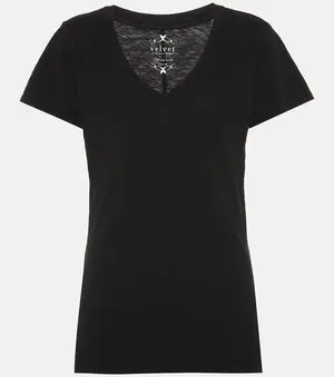 Velvet By Graham & Spencer Lilith Cotton T-shirt - Black