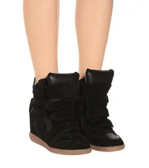 Isabel Marant Bekett Leather And Suede Sneakers