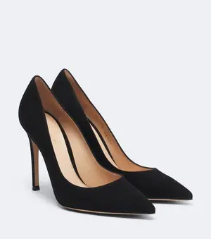 GIANVITO ROSSI 105 Suede Pumps - Black