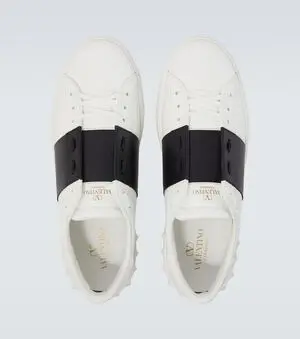 Valentino Garavani Open Leather Sneakers - White