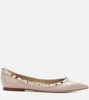 Valentino Garavani Rockstud Ballet Flats - Neutrals