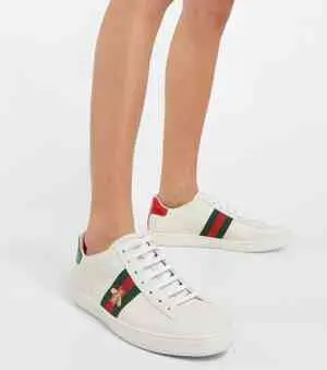 Gucci Ace Leather Sneakers - White