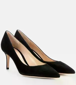 GIANVITO ROSSI 70 Suede Pumps - Black