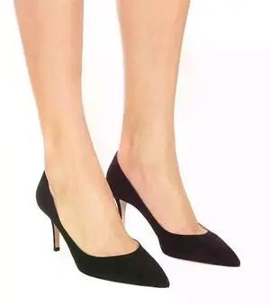 GIANVITO ROSSI 70 Suede Pumps - Black