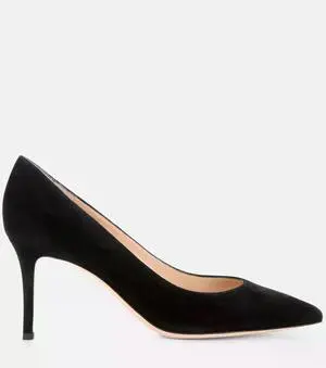 GIANVITO ROSSI 70 Suede Pumps - Black