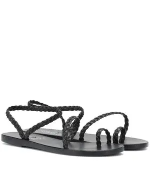 ANCIENT GREEK SANDALS Eleftheria Leather Sandals - Black