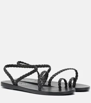 ANCIENT GREEK SANDALS Eleftheria Leather Sandals - Black
