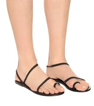 ANCIENT GREEK SANDALS Eleftheria Leather Sandals - Black