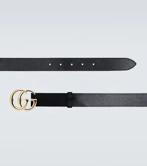 Gucci Gg Marmont Leather Belt - Black