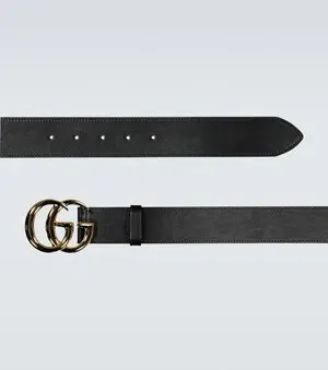 Gucci Gg Marmont Leather Belt - Black
