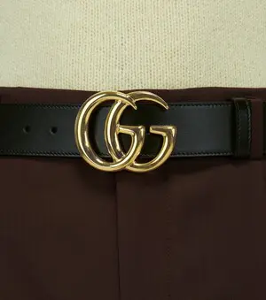 Gucci Gg Marmont Leather Belt - Black