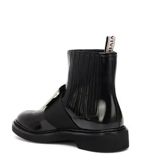 ROGER VIVIER Chelsea Viv' Leather Ankle Boots