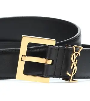 Saint Laurent Cassandre Leather Belt