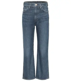 GOLDSIGN High-rise Cropped Jeans