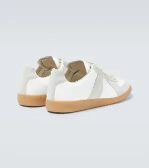 MAISON MARGIELA Replica Leather And Suede Sneakers - White