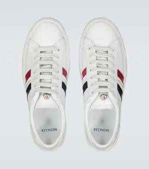 Moncler Monaco Leather Sneakers - White