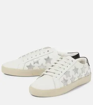 Saint Laurent Sl/06 Court Classic Leather Sneakers