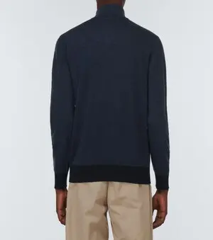 Loro Piana Mezzocollo Roadster Cashmere Sweater - Blue