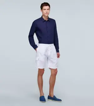 Vilebrequin Baie Mid-length Linen Shorts - White
