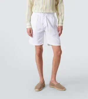 Vilebrequin Baie Mid-length Linen Shorts - White