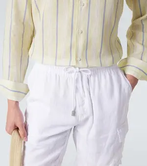 Vilebrequin Baie Mid-length Linen Shorts - White
