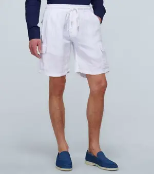 Vilebrequin Baie Mid-length Linen Shorts - White