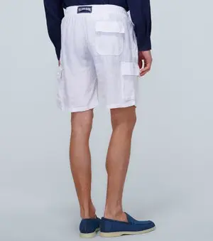 Vilebrequin Baie Mid-length Linen Shorts - White