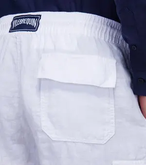 Vilebrequin Baie Mid-length Linen Shorts - White