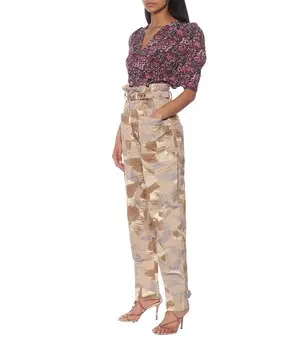 Isabel Marant Étoile Iona High-rise Cotton-blend Pants