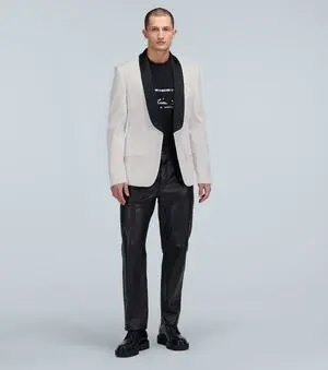 Wales Bonner Stretch-Cotton Tuxedo Jacket In White - 60% Off