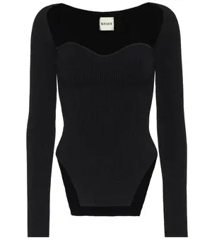 Khaite Maddy Ribbed-knit Top