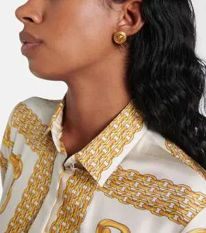 Versace Tribute Medusa Stud Earrings - Gold