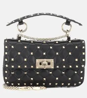 Valentino Garavani Rockstud Spike Shoulder Bag - Black