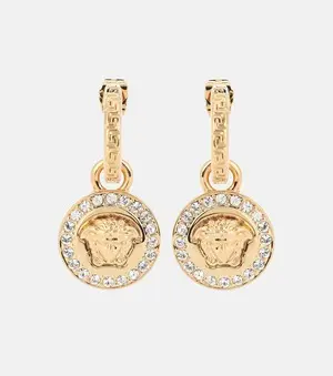Versace Greca And Medusa Earrings - Gold