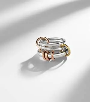 SPINELLI KILCOLLIN Orion Sterling And 18kt Gold Linked Rings
