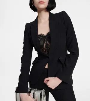 Alexander McQueen Crêpe Blazer - Black