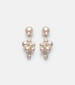 Sophie Bille Brahe Botticelli Pearl Earrings - White