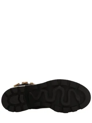 Gucci 40mm Embellished Leather Boots