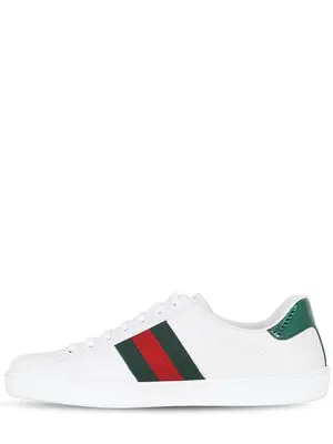 Gucci New Ace Bee Web Leather Sneakers