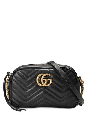 Gucci Gg Marmont Leather Camera Bag - Black