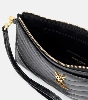 Saint Laurent Monogram Large Leather Pouch