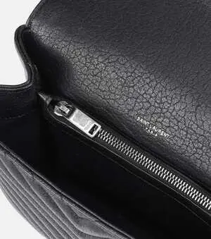 Saint Laurent Collège Medium Leather Shoulder Bag - Black