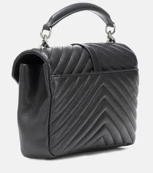 Saint Laurent Collège Medium Leather Shoulder Bag - Black