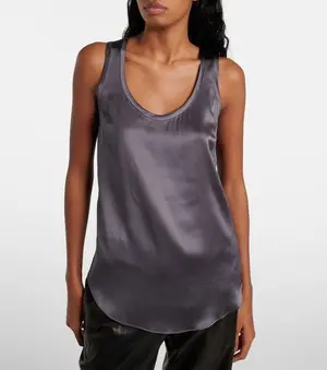 Brunello Cucinelli Stretch Silk-satin Tank Top