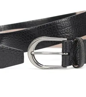 Brunello Cucinelli Embellished Leather Belt - Black