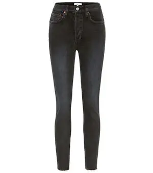 RE/DONE High-rise Ankle Crop Skinny Jeans
