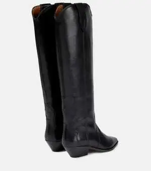 Isabel Marant Étoile Denvee Leather Knee-high Boots - Black